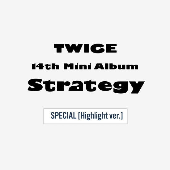 TWICE 14TH MINI ALBUM『STRATEGY』(Highlight ver.)【輸入盤】SPECIAL – JYP JAPAN ...